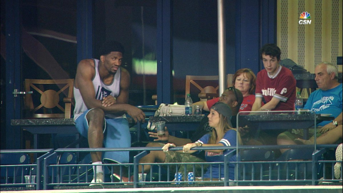 Joel Embiid takes in the Phillies game – NBC Sports Philadelphia