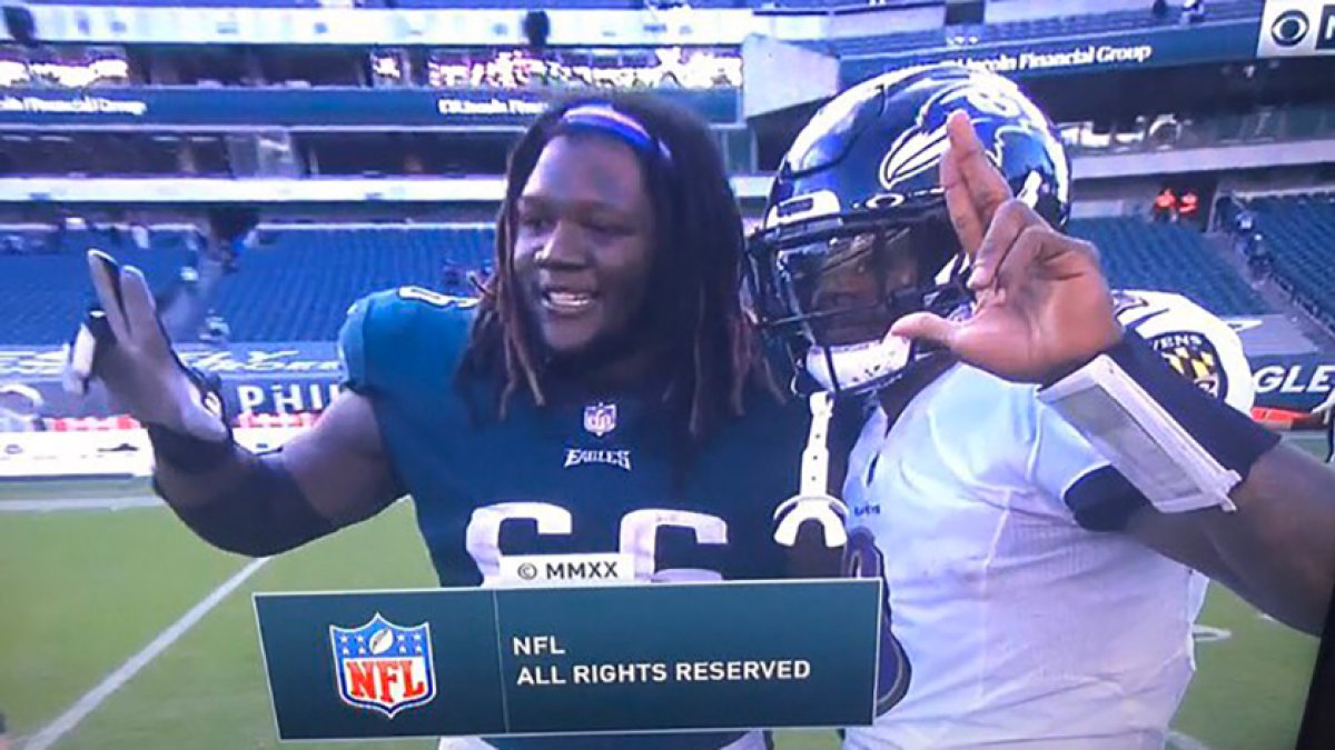 Eagles’ Jamon Brown shouldn’t be ripped for postgame photo with Lamar ...