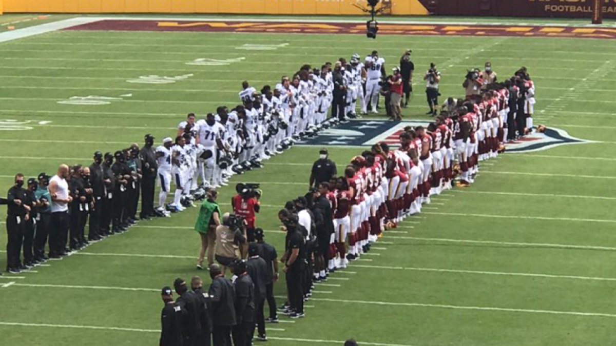 Eagles and Washington Football Team combine for moment of unity – NBC ...