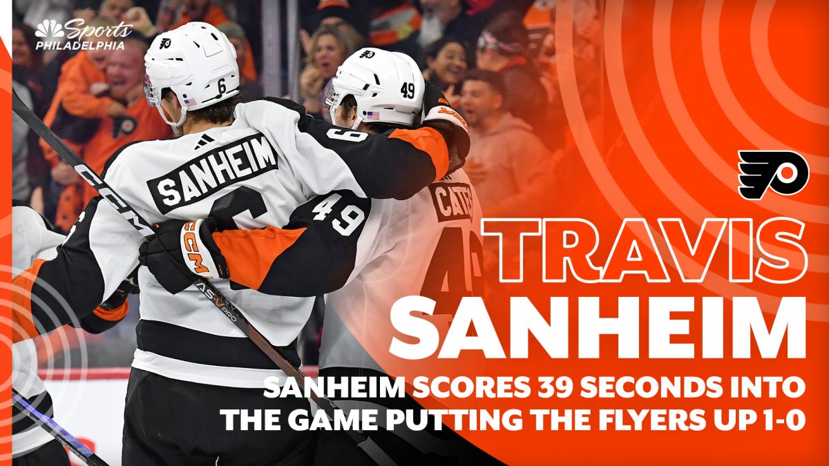 Flyers’ Travis Sanheim scores 39 seconds into the 1st period – NBC ...