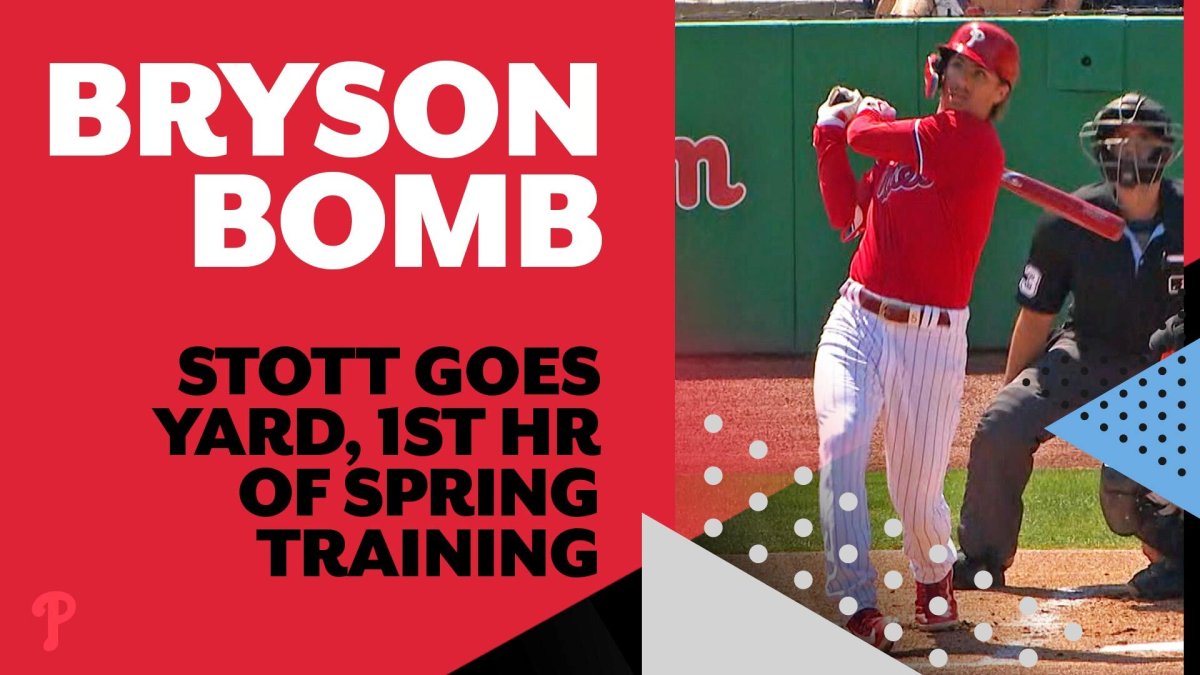 What a shot, Bryson Stott! He crushes his first home run of the Spring ...