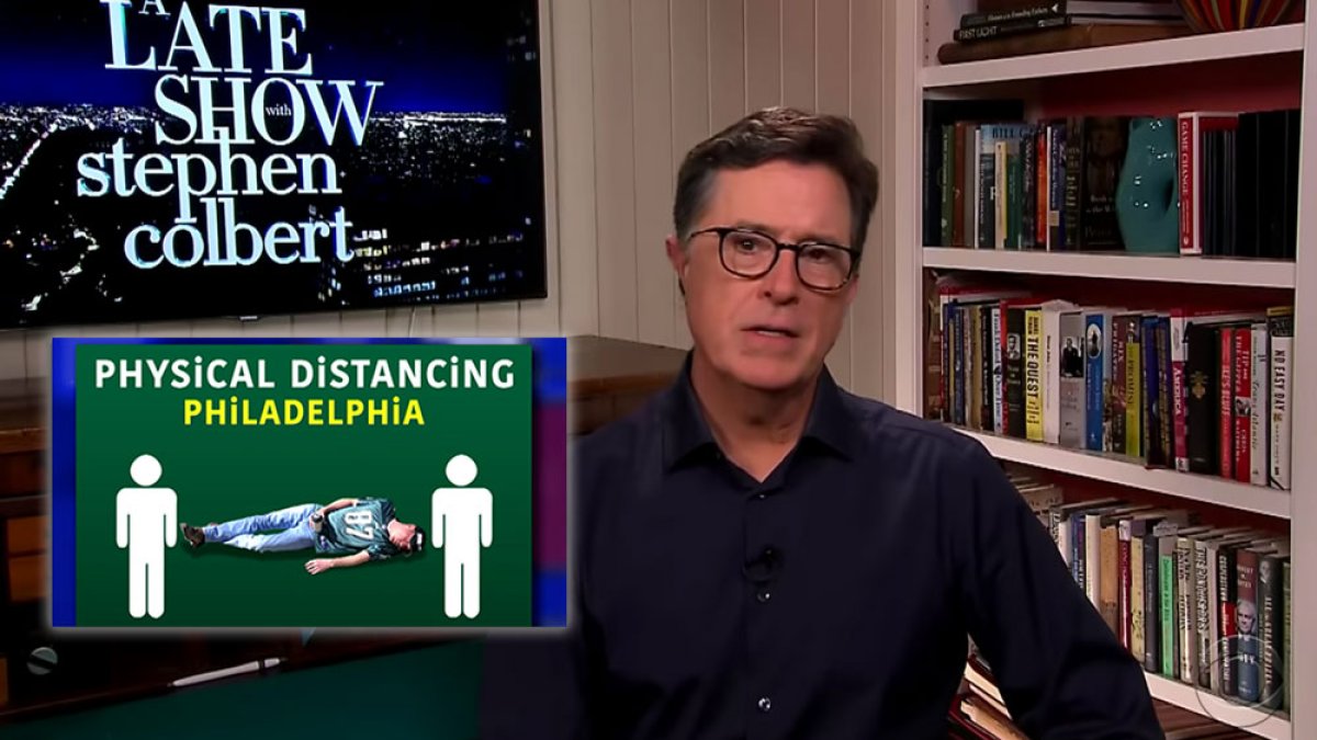 Stephen Colbert makes fun of drunk Eagles fans to help explain social ...