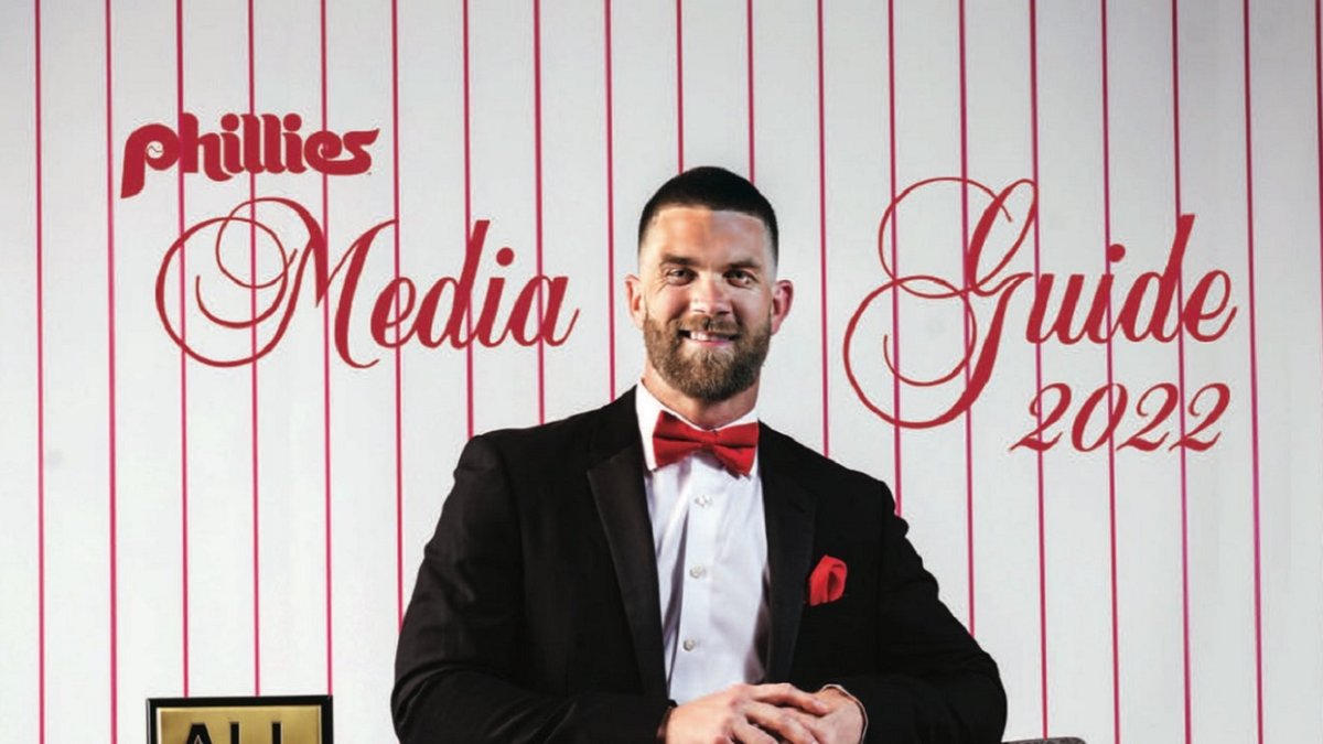 Phillies pay homage to Mike Schmidt with Bryce Harper media guide cover ...