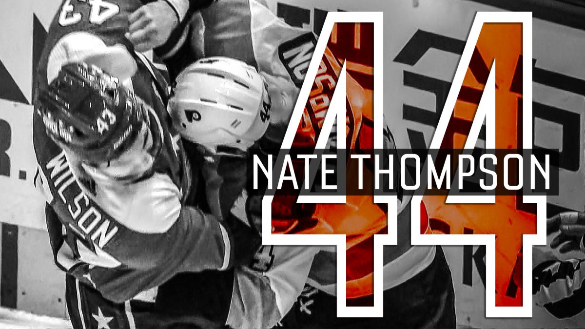Nate Thompson drops the gloves against Tom Wilson for his first fight ...