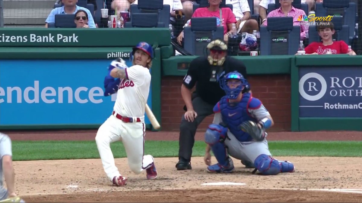 Bryson Stott with a 2-run single against the Dodgers – NBC Sports ...