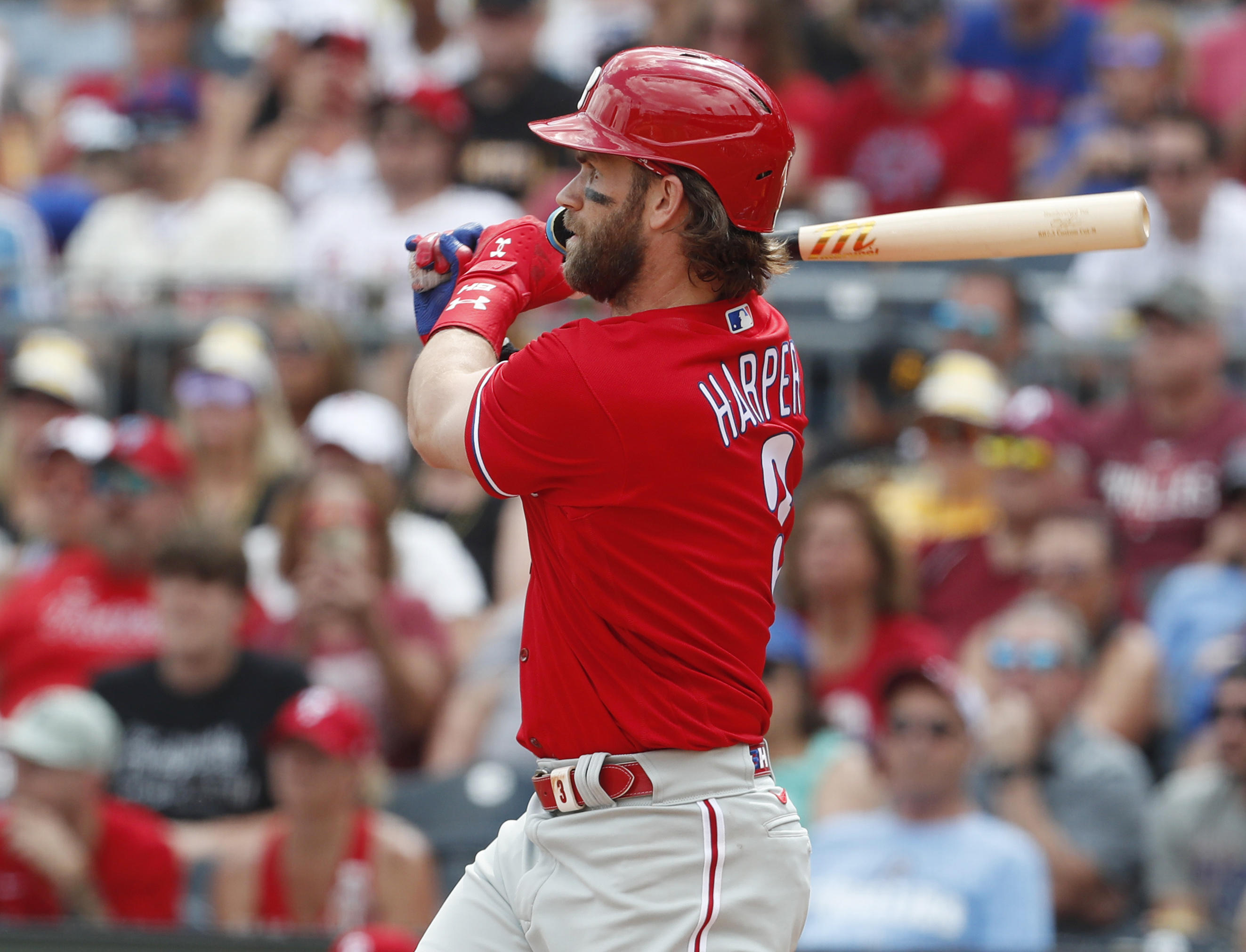 Bryce Harper not playing first base because of body soreness – NBC ...