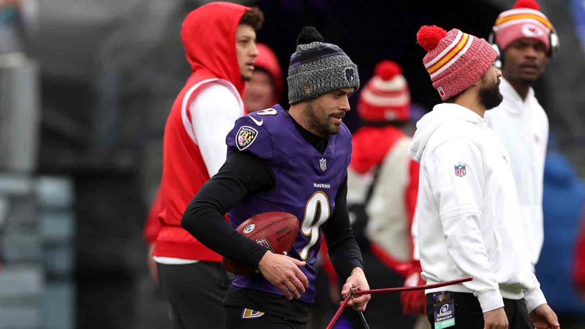 Patrick Mahomes, Travis Kelce toss Justin Tucker’s equipment – NBC ...