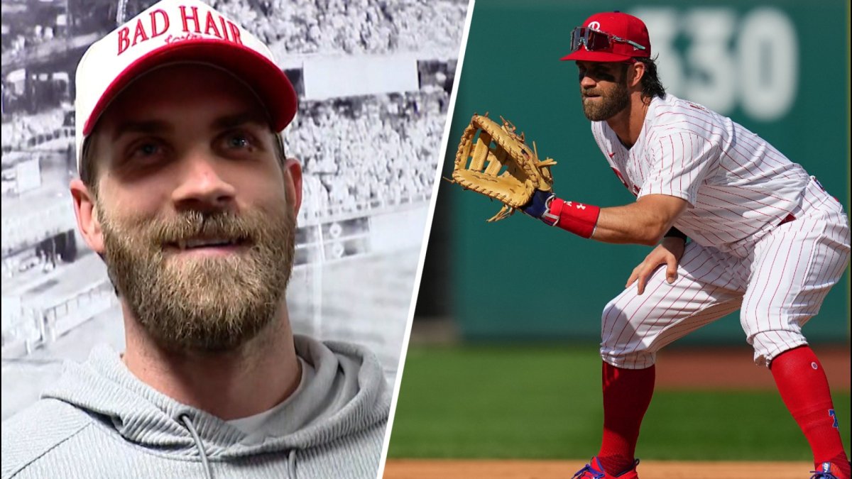 Bryce Harper discusses the process of permanently moving to first base ...