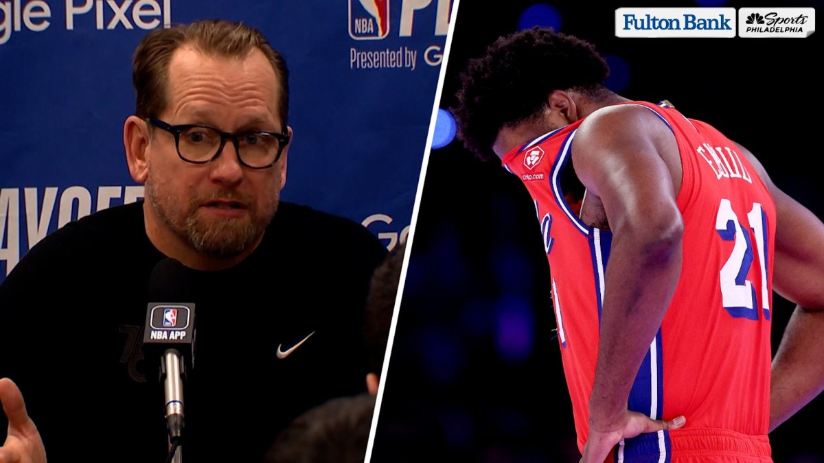 ‘He’s really a warrior’ – Nurse on Embiid fighting through knee injury ...