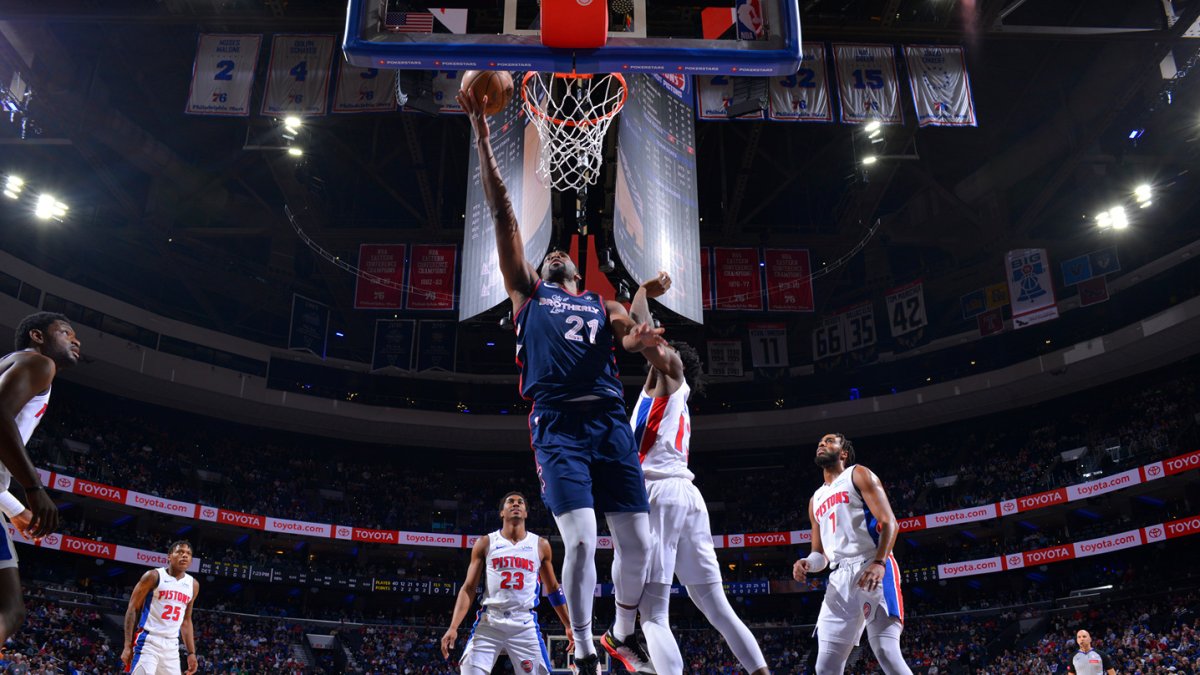 3 observations after Joel Embiid overwhelms Pistons, Sixers notch 6th ...