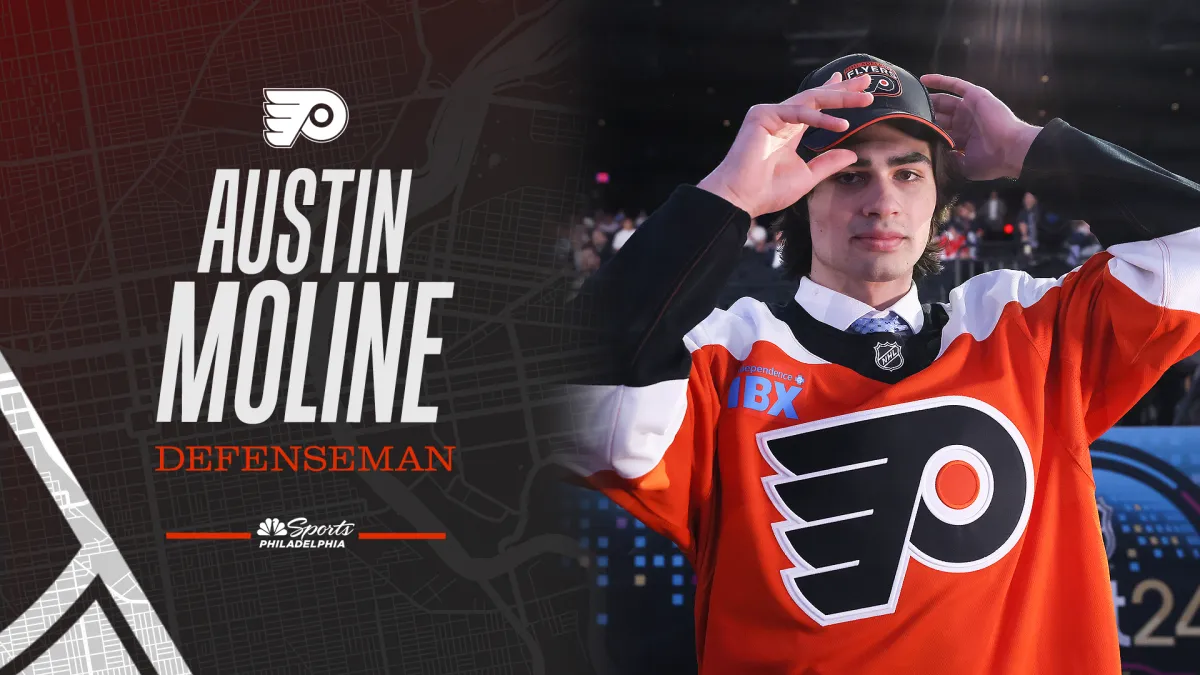 NHL draft 2024: Flyers pick Austin Moline in seventh round – NBC Sports ...