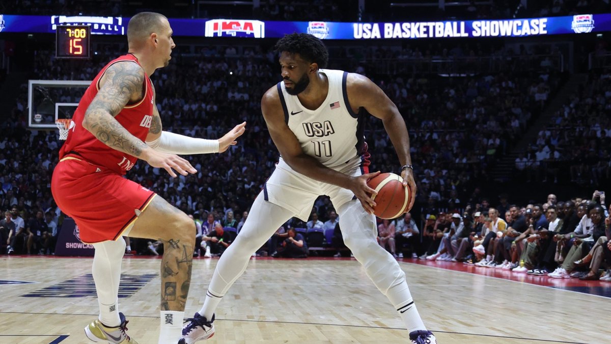 Joel Embiid brings the highlights (and a finger wag) in Team USA’s ...
