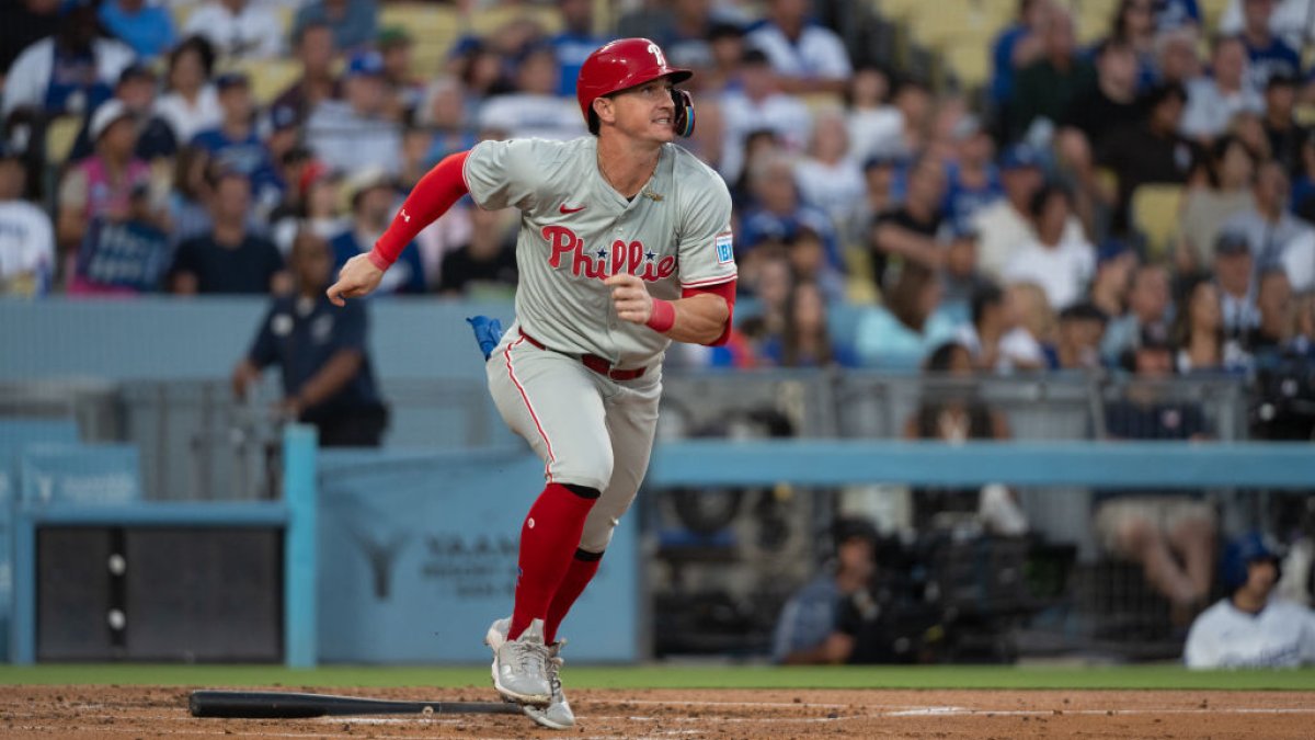 Austin Hays exits Phillies’ series finale vs. Dodgers with hamstring ...