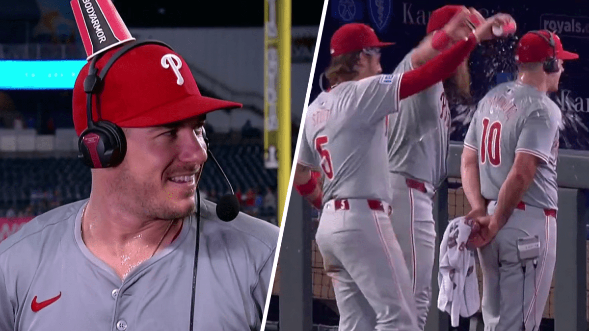J.T. Realmuto gets cooled off after a career night in Kansas City – NBC ...