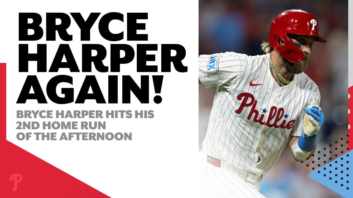 HARPER AGAIN! Bryce Harper hits his 2nd home run of the afternoon – NBC ...