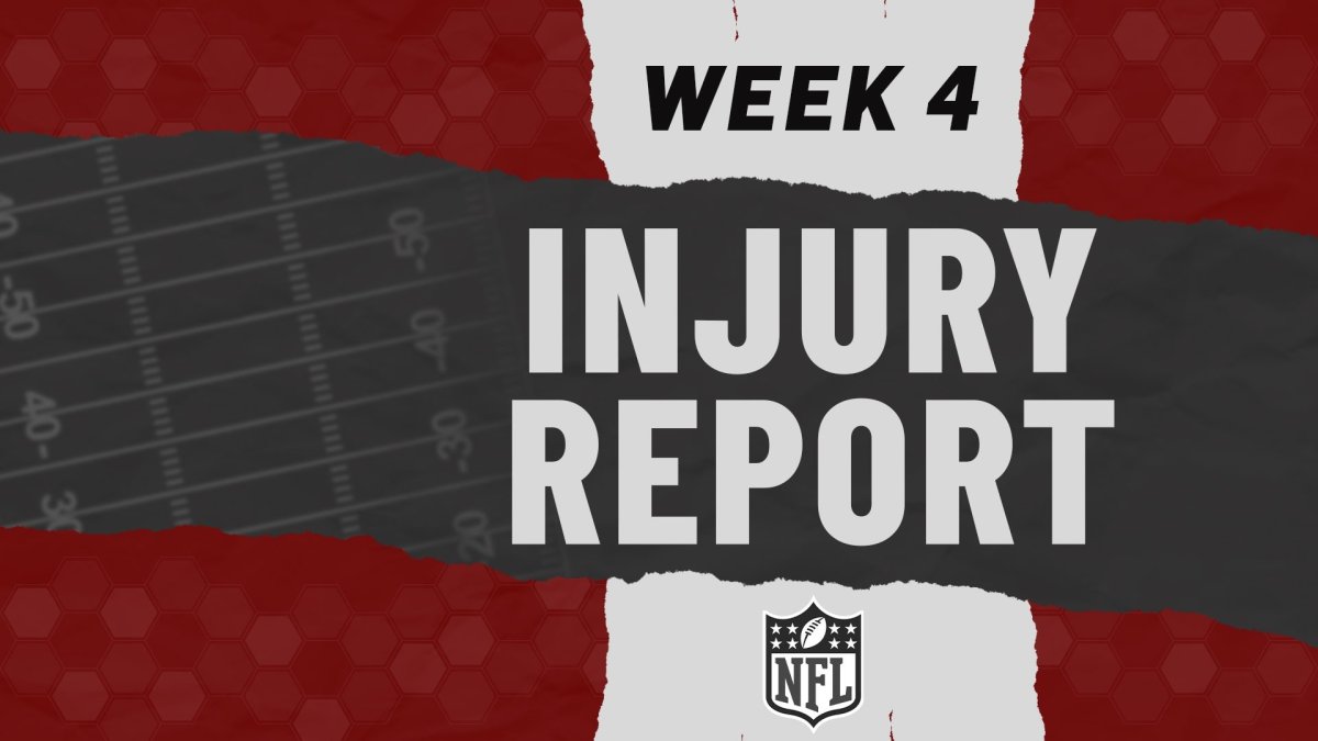 NFL Week 4 injury report – NBC Sports Philadelphia NFL Week 4 injury report – NBC Sports Philadelphia