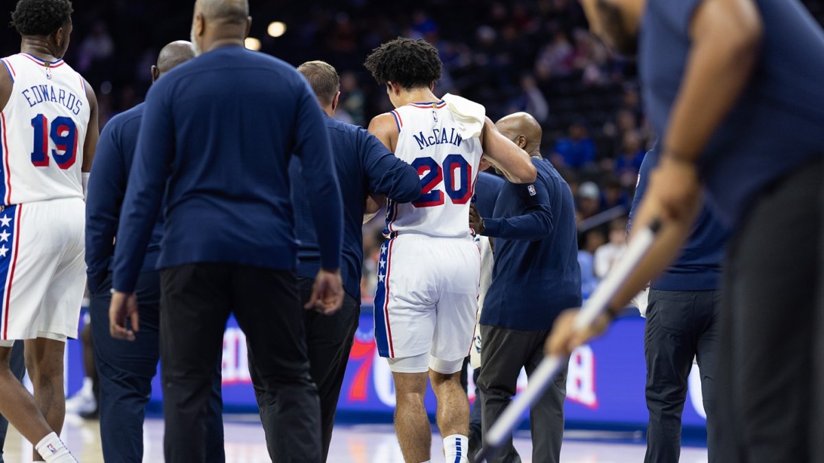 Sixers’ Jared McCain diagnosed with pulmonary contusion following hard ...