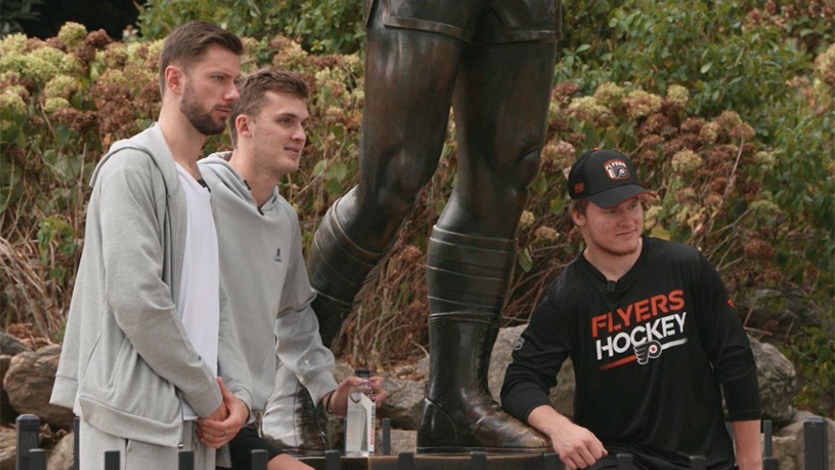 Flyers’ Matvei Michkov, Egor Zamula and Ivan Fedotov visit Philly ...