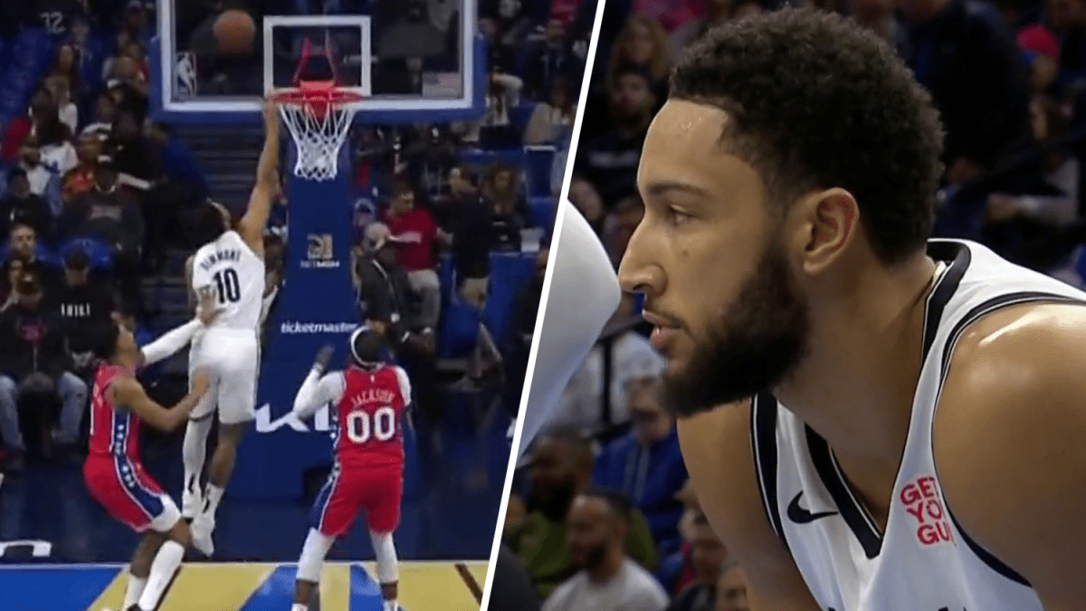Ben Simmons misses a WIDE OPEN layup, sending Sixers fans into a frenzy ...