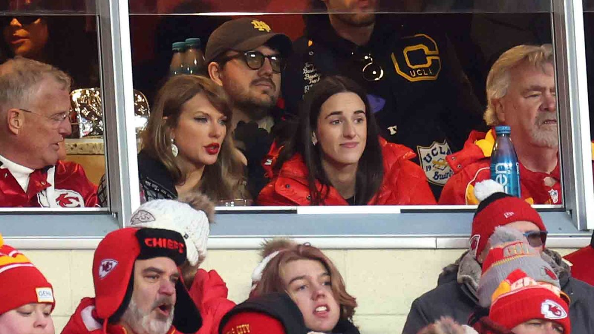 Caitlin Clark sits with Taylor Swift at Kansas City Chiefs game – NBC ...
