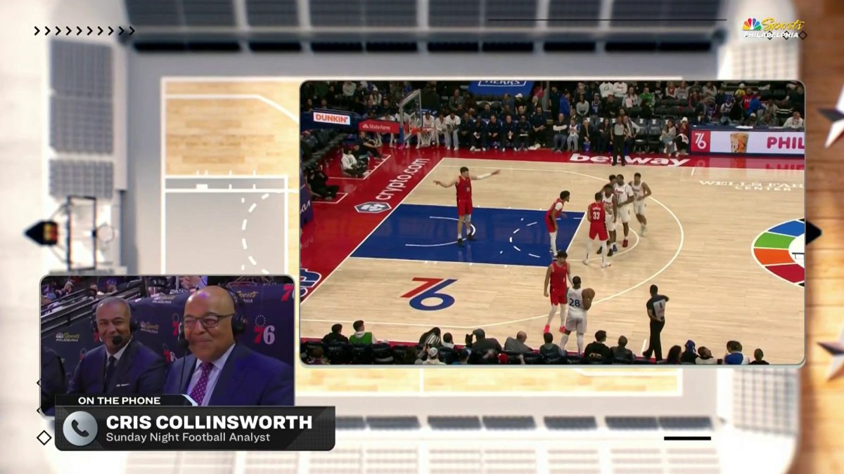 Cris Collinsworth crashes the game broadcast to ask Mike Tirico what he ...