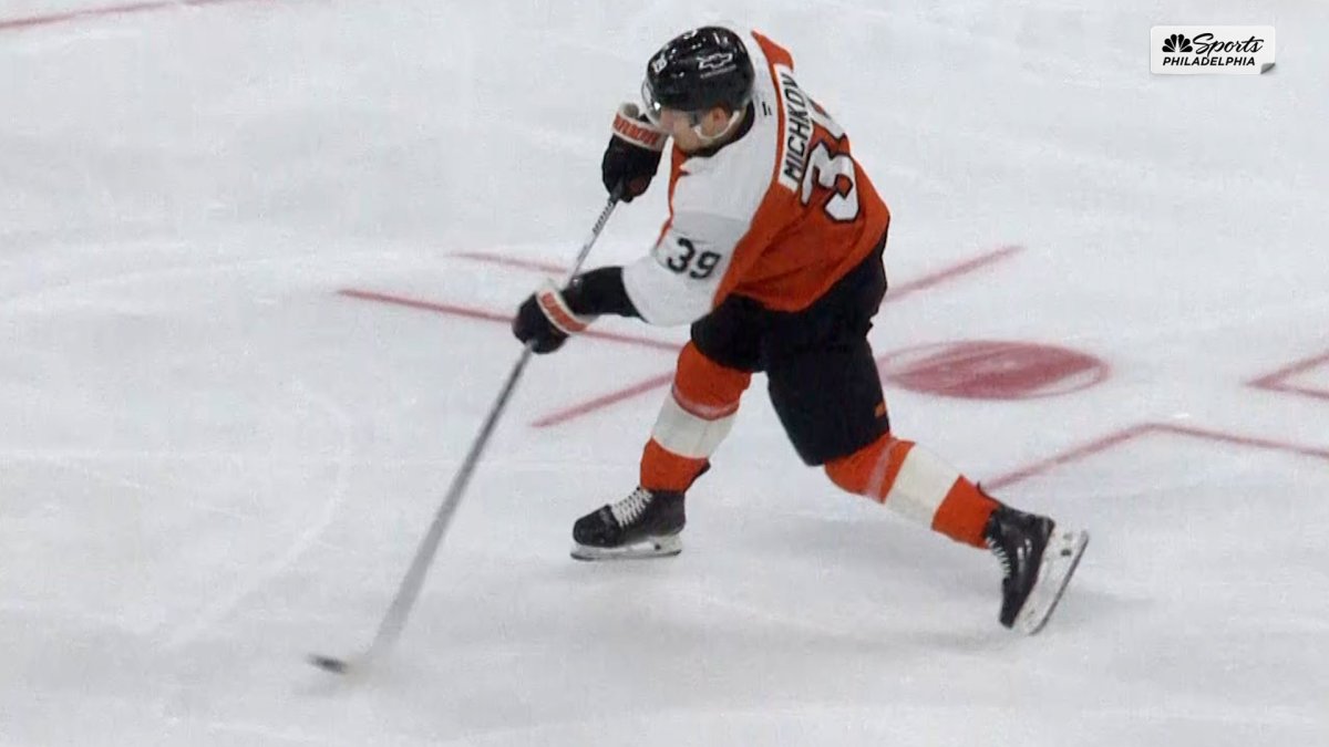 Matvei Michkov scores his first of two goals in win over Sabres – NBC ...