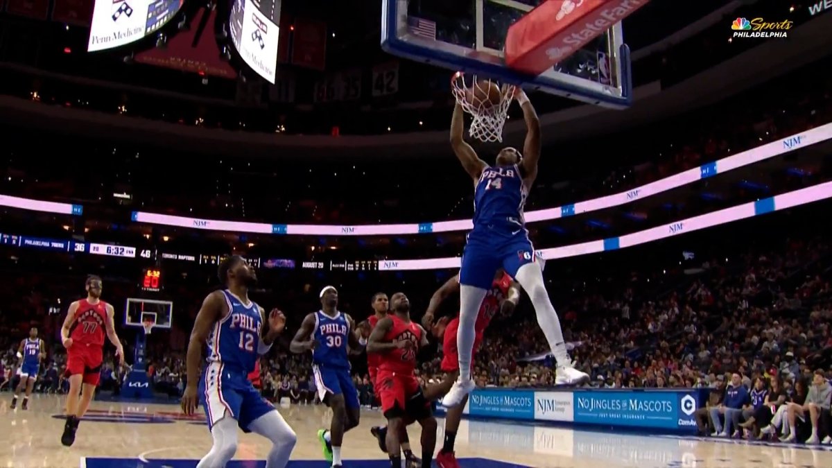 Ricky Council IV with a monster dunk on the Raptors in transition – NBC ...