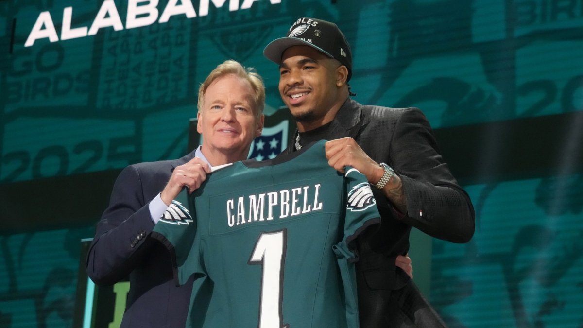 Social media reacts to Eagles’ selection of Jihaad Campbell – NBC ...