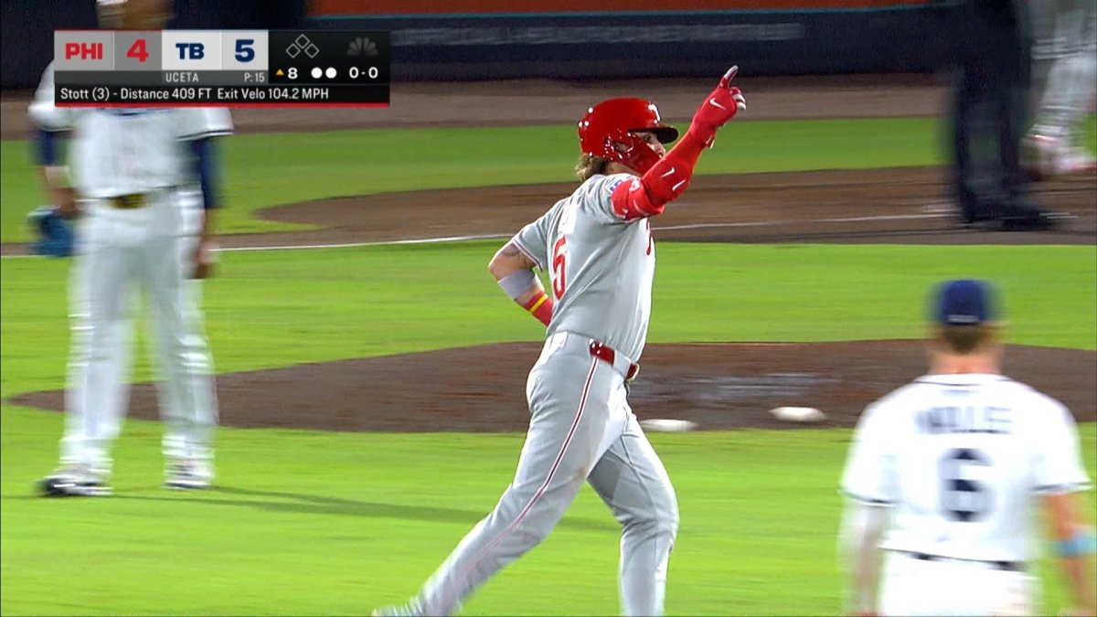 Bryson Stott crushes three-run homer to bring Phillies within one – NBC ...