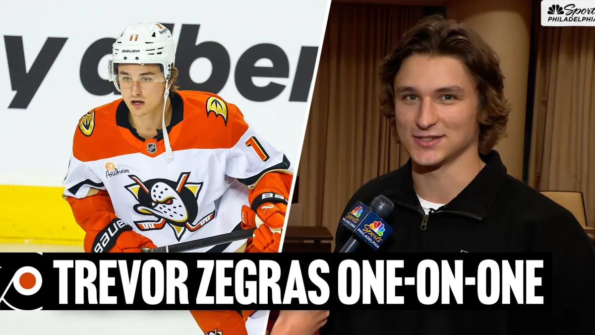 Watch exclusive interview with newest Flyers center Trevor Zegras – NBC ...