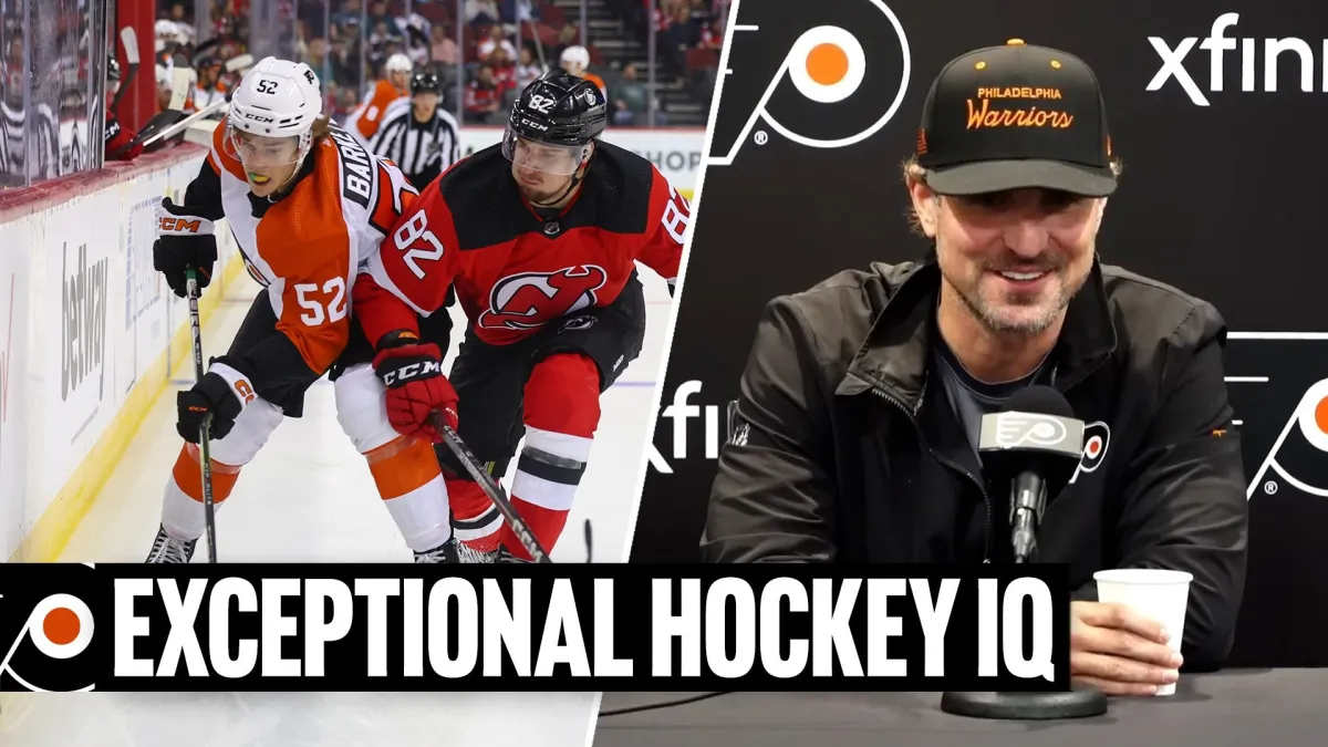 Watch Patrick Sharp give breakdown on Flyers prospect Denver Barkey ...