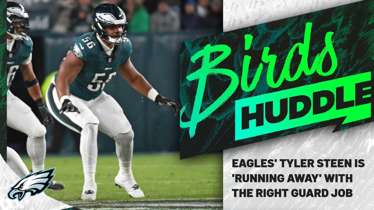 Eagles’ Tyler Steen is ‘running away’ with the right guard job | Birds ...