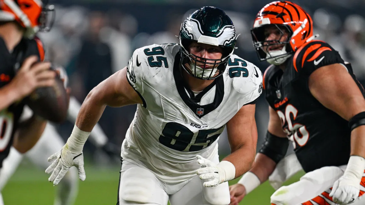 Eagles notebook: Ty Robinson breaks down his 1st NFL preseason sack ...