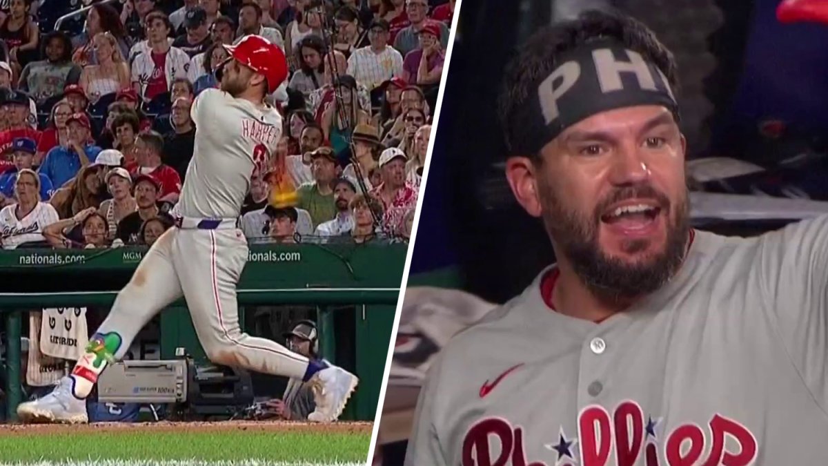 Watch Bryce Harper goes back-to-back with solo home run – NBC Sports ...
