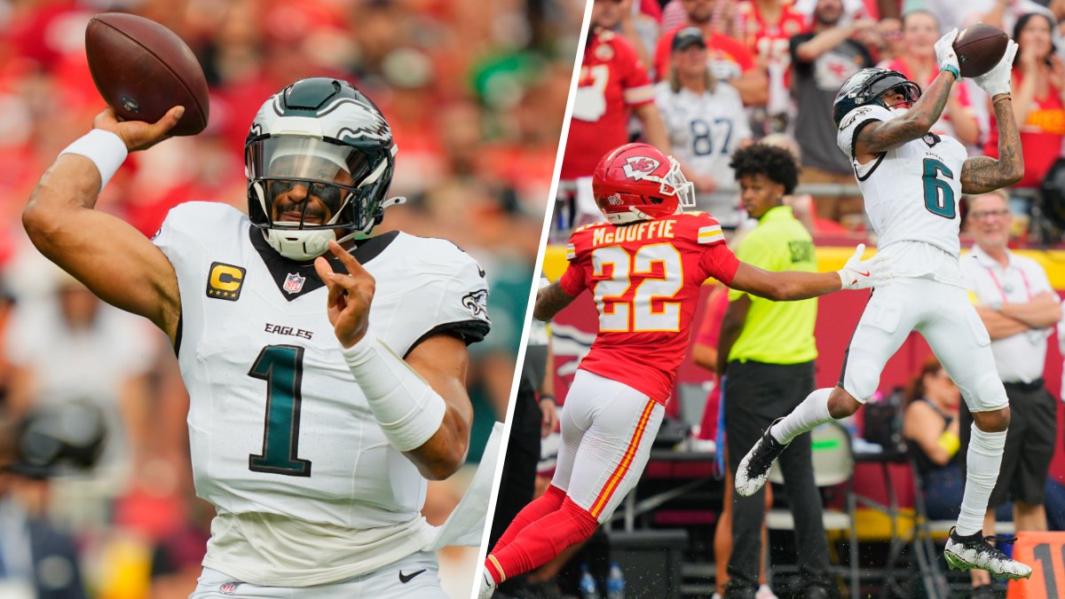DeVonta Smith, Jalen Hurts deliver when Eagles had to vs. Chiefs – NBC ...