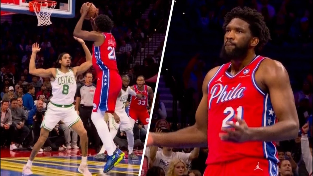 Watch Joel Embiid DX Chop after and-one bucket vs Celtics – NBC Sports ...
