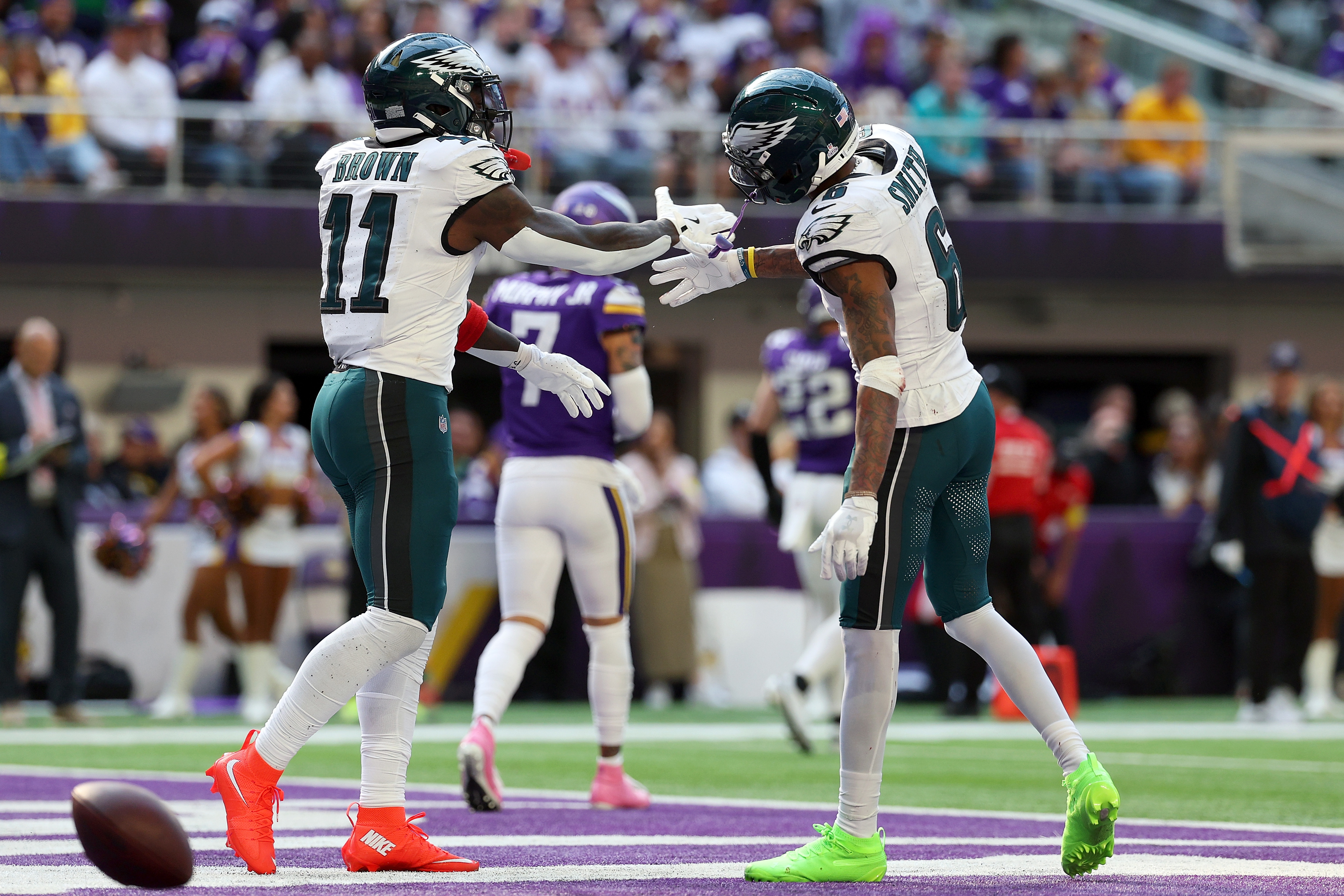 Devonta Smith, AJ Brown shine in Eagles’ Week 7 win – NBC Sports ...