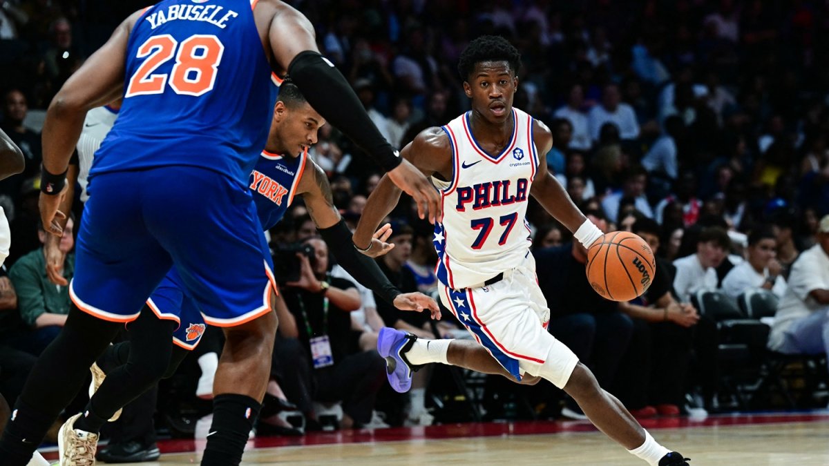 Sixers debut Tyrese Maxey-VJ Edgecombe backcourt in preseason loss to ...