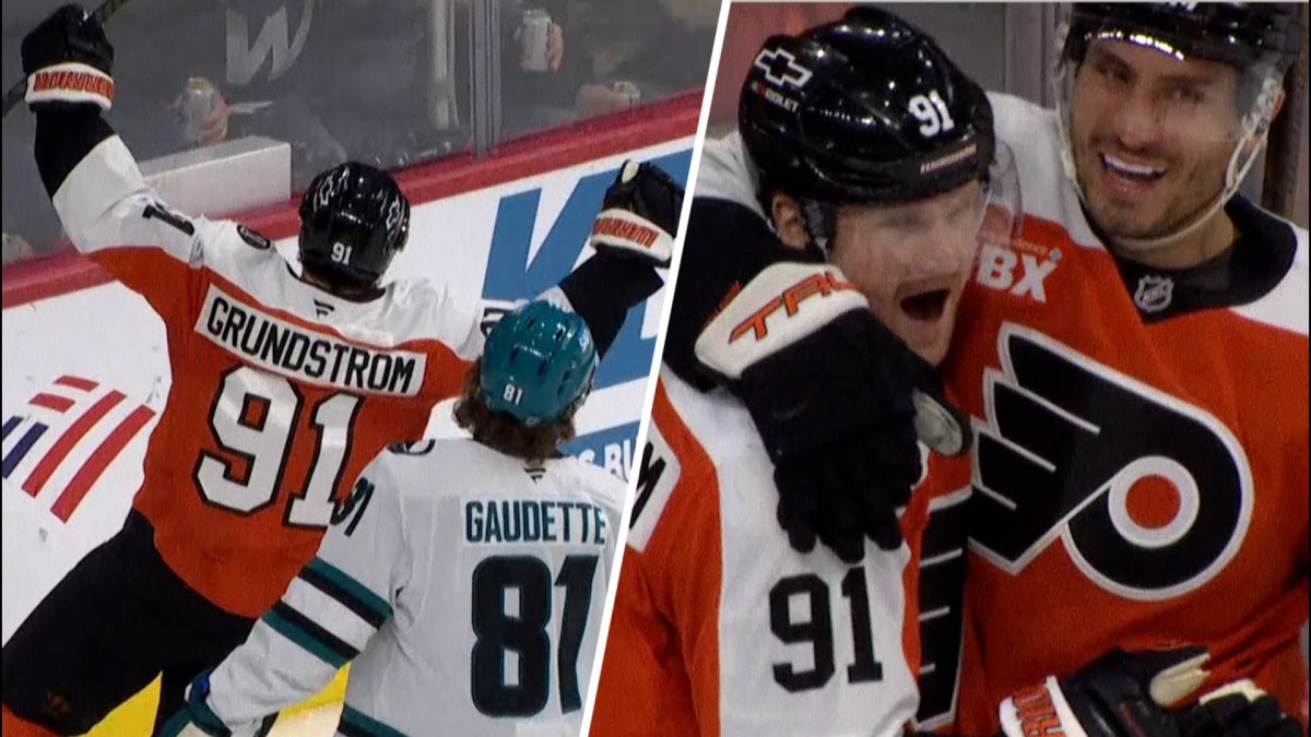 Watch Carl Grundstrom score his first goal with the Flyers – NBC Sports ...