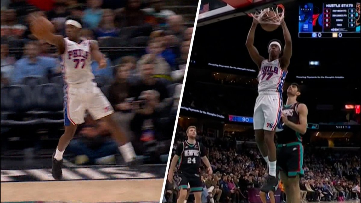 Watch VJ Edgecombe steal and slam dunk vs Grizzlies – NBC Sports ...
