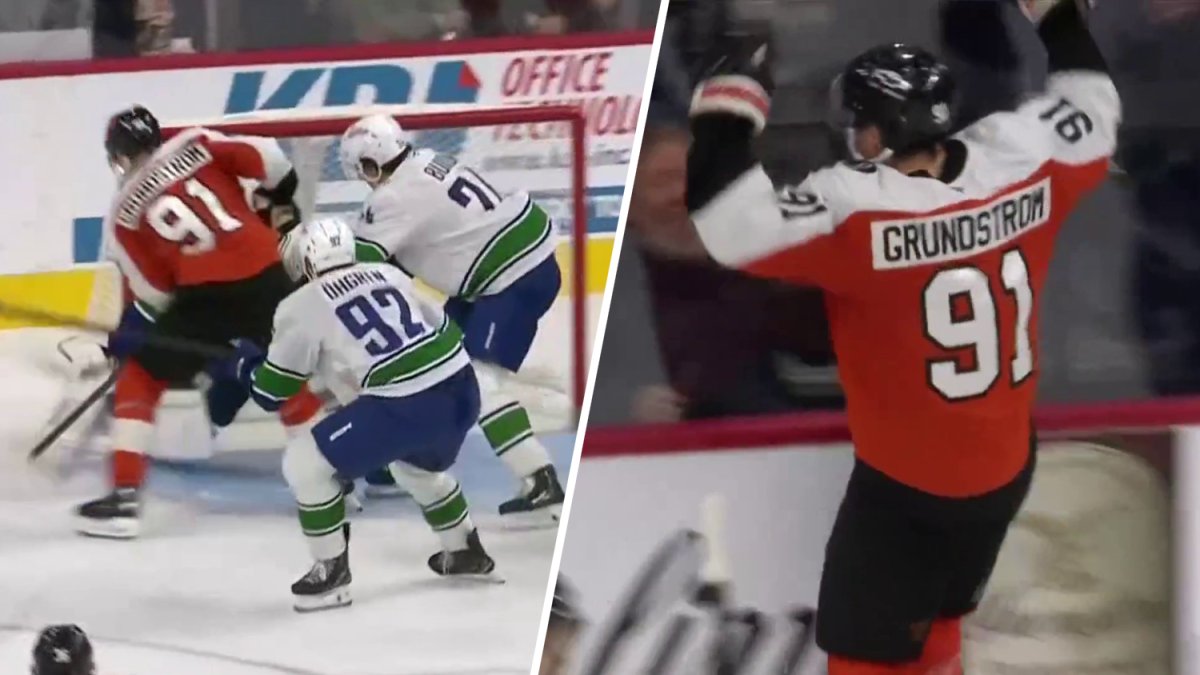 Watch Carl Grundstrom score to double Flyers’ lead over Canucks – NBC ...