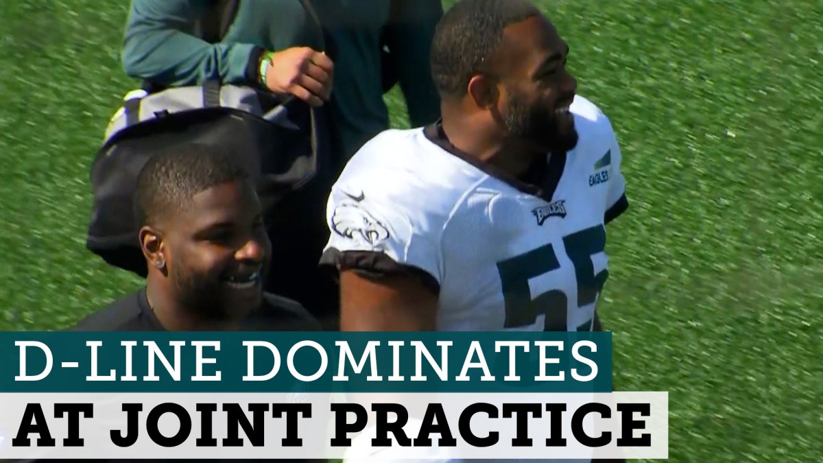Eagles D-line dominates against Jets at first joint practice – NBC ...