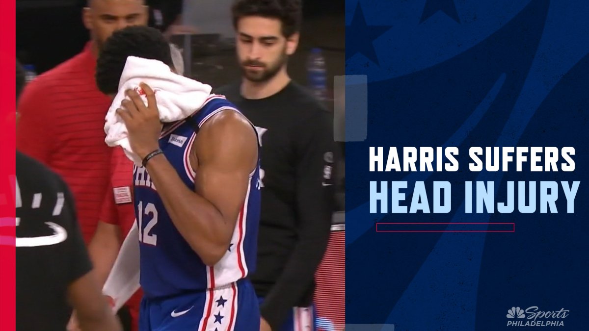 Harris suffers head injury in scary fall, returns – NBC Sports Philadelphia