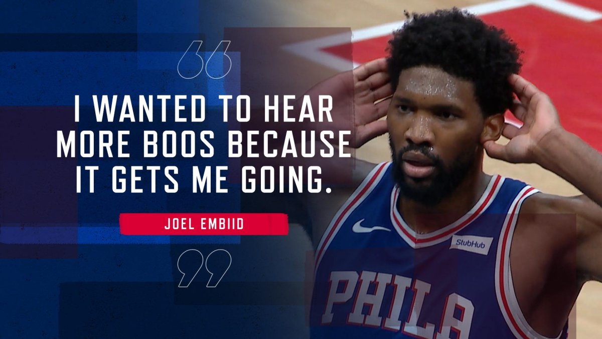 ‘I wanted to hear more boos’ — Joel Embiid on trolling Wizards fans ...